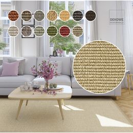 Sisalteppich Dekowe "Mara S2 mit Bordüre", beige (champagner), B:133cm H:5mm L:190cm, Sisal, Teppiche, Sisalteppich, Flachgewebe, Material: 100% Sisal, Wohnzimmer, Kundenliebling