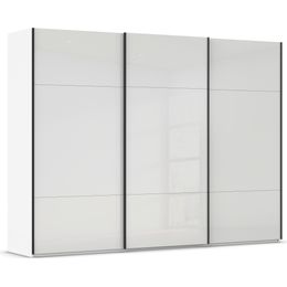 Schwebetürenschrank Rauch "Kleiderschrank Schrank Garderobe Schlafzimmerschrank CONTIDO", weiß (alpinweiß, glas kristallweiß), B:301cm T:68cm, Holzwerkstoff, Schränke, aus hochwertigem Material in 6 Breiten 2 Griff-Farben MADE IN GERMANY