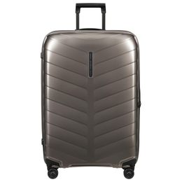 Hartschalen-Trolley Samsonite "ATTRIX, verschiedene Größen und Farben", Gr. B/H/T: 51 x 75 x 30 97, beige (dune), Polypropylen, Strukturmuster, Koffer, Hartschalen-Koffer Reisegepäck TSA-Schloss Volumenerweiterung bei S