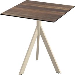 SOLDOUT Klapptisch SOLD OUT "Infinity", beige (sand, tropical wood, sandfarben), B:70cm H:74cm T:70cm, Pulverbeschichteter Stahl + HPL Tischplatte, Tische, in verschiedenen Ausführungen