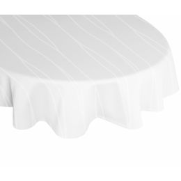 Tischdecke WIRTH "DALLAS" Gr. 1, weiß, B:130cm L:190cm, Kunstfaser, Tischdecken