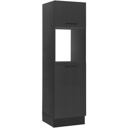 Mehrzweckschrank BASIC BY BALCULINA "Turin", schwarz (schwarz matt woodprint artisan eiche, schwarz matt, artisan eiche), B:60cm H:211cm T:57cm, Holzwerkstoff, Schränke, Breite 60 cm, wahlweise in schwarz matt oder weiß matt
