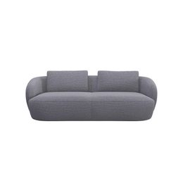 3-Sitzer FLEXLUX "Torino, rund und bequem, Couch, Dreisitzer, OTTOs Choice", grau (steel), B:217cm H:85cm T:102cm, 100% Polyester, Sofas, Modernes, organisches Sofa-Design, Kaltschaum, Wellenunterfederung