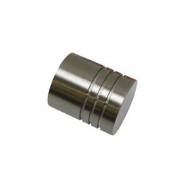 Gardinenstangen-Endst&uuml;ck Gardinia "Zylinder" Gr. 1, silber (edelstahlfarben), B:2cm, Gardinenstangenendst&uuml;cke, Gardinenstangen-Endst&uuml;ck, Serie Einzelprogramm Chicago &Oslash; 20 mm