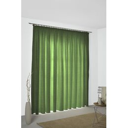 Vorhang WIRTH "Bachfeld" Gr. 1, grün (dunkelgrün), B:132cm H:145cm, Jacquard, Polyacryl, Gardinen