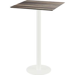 Klapptisch Essentials "Urban", weiß (weiß, tropical wood, weiß), B:70cm H:109,2cm T:70cm, Pulverbeschichteter Stahl, Tische, in verschiedenen Ausführungen