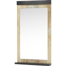Badspiegel Home Affaire "SHERWOOD, Spiegel im modernen Design", braun (old style hell dekor), B:55cm H:95cm T:10cm, FSC-zertifizierter Holzwerkstoff, Spiegel, in 2 Farben verfügbar, mit Ablageboden