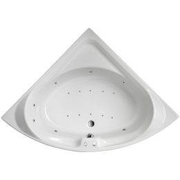 Whirlpool-Badewanne Ottofond "Laguna", weiß, B:136cm H:43cm L:136cm T:136cm, Sanitäracryl, Badewannen, Typ Premium, chrom