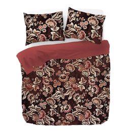 Bettwäsche Kayori "Reza", rot, B/L: 155cm x 220cm, 1 Stk., 1 Stk., Mako-Satin, B/L: 80cm x 80cm, 2 Stk., Mako-Satin, Obermaterial: 100% Baumwolle, Bettwäsche, 100% reiner Bio-Baumwoll-Satin