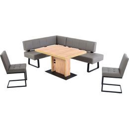K+w Komfort & Wohnen Essgruppe K+W KOMFORT & WOHNEN "Spider II", braun (canyon 80,), H:88cm T:50cm, Sitzmöbel-Sets, langer Schenkel wahweise in 2 Breiten, 2 Freischwinger, 1 Tisch