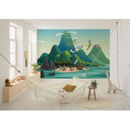 Kindertapete Komar "Disney Peter Pan And the Lost Boys", grün, B:400 H:250, Vlies, Tapeten