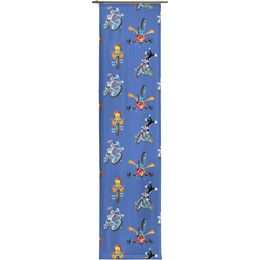 Schiebegardine WIRTH "Looney" Gr. 1, blau, B:60cm H:145cm, Satin, Polyester, Gardinen, Warner Bros.