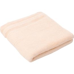Gözze Handtücher GÖZZE "Monaco", rot (apricot), B:50cm L:100cm, Walkfrottier, Obermaterial: 100% Baumwolle, Handtücher, im Set, Uni Farben, mit gewellter Bordüre, reine Baumwolle