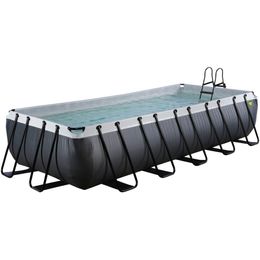 Framepool EXIT, schwarz, B:250cm H:100cm L:540cm, Schwimmbecken, LxBxH: 540x250x100 cm, inkl. Filterpumpe und Sicherheitsleiter