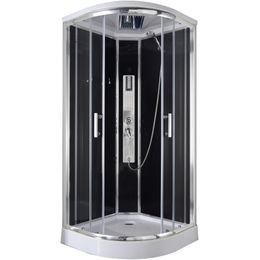 Komplettdusche Sanotechnik "Trend 1", grau (chromfarben), B:90cm H:215cm T:90cm, Duschkabinen, mit Beleuchtung