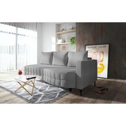 Loungesofa exxpo - SOFA FASHION "T wiggy Schlafsofa mit Bettfunktion und Bettkasten", grau, B:212cm H:93cm T:114cm, Sofas, Lounge-Sofa, komfortabler Federkern, super Sitzkomfort, elegante Formensprache