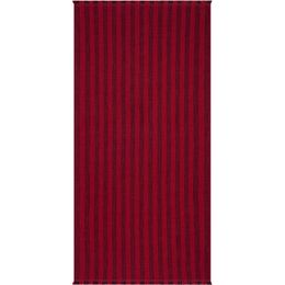 Strandtuch Egeria "Pestemal", rot (paprika rot), B:80cm L:180cm, gewebte Ware, Obermaterial: 65% Baumwolle, 20% Polyester, 15% Viskose, Handtücher, 80x180 cm, mit Fransen