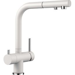 Küchenarmatur Blanco "FONTAS-S II", weiß (silgranit), B:26,4cm H:30,6cm T:16,6cm, Messing, Armaturen, gefiltertes und ungefiltertes Wasser aus einem herausziehbaren Auslauf