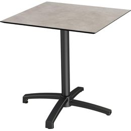 Klapptisch Essentials "X cross", schwarz (schwarz, moonstone, schwarz), B:70cm H:74cm T:70cm, Aluminium/HPL Tischplatte, Tische, in verschiedenen Ausführungen