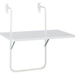 Balkonhängetisch Best "Boy", weiß, B:60cm H:5cm T:40cm, Stahl/Laminierte Tischplatte, Tische, 60x40 cm
