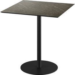 Klapptisch Essentials "Urban", schwarz (schwarz, midnight marble, schwarz), B:70cm H:73,2cm T:70cm, Pulverbeschichteter Stahl, Tische, in verschiedenen Ausführungen