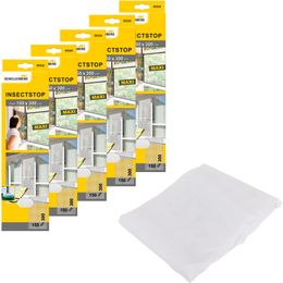 Fliegengitter-Gewebe Schellenberg "Maxi für große Fenster", weiß (rahmen: weiß gewebe: weiß), B:150cm H:300cm, Insektenschutzgitter, Insektenschutz und Mückenschutz, 150 x 300 cm, anthrazit und weiß