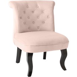 Sessel, rosa, B:59cm H:76,5cm T:59cm, 50% MDF, 40% Polyester, 10% Gummibaum, Sessel, Sessel