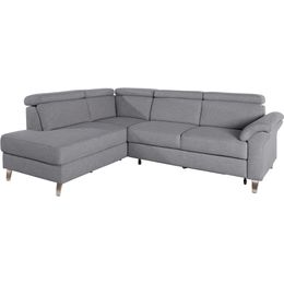 Sit & More Ecksofa SIT & MORE "Arngast L-Form", grau, B:245cm H:84cm T:194cm, Sofas, Ecksofa, inklusive Kopfteilverstellung und Federkern, Topseller