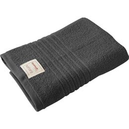Handtuch Dyckhoff "Nature", grau (anthrazit), B:50cm L:100cm, Frottier, Obermaterial: 100% Baumwolle, Handtücher