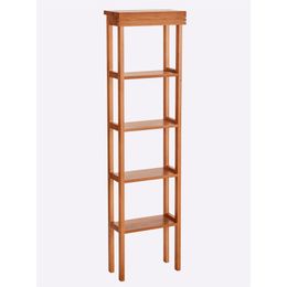 Badregal HEINE HOME, beige (natur), B:30cm H:110cm T:15cm, Holz, Regale