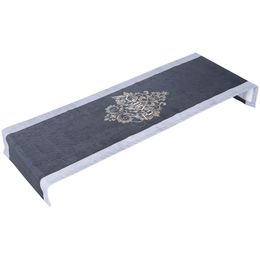 Tischl&auml;ufer GO-DE, grau, B:40cm L:140cm, Obermaterial: 100% Polyester, Tischdecken, vielseitig verwendbar