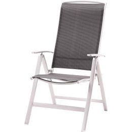 Gartenstuhl Best "Palermo", silber, B:61cm H:113cm T:68cm, Aluminium, Stühle, Klappstuhl