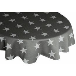 Tischdecke WIRTH "Felino", grau, B:130cm L:190cm, Baumwolle, Polyester, Tischdecken