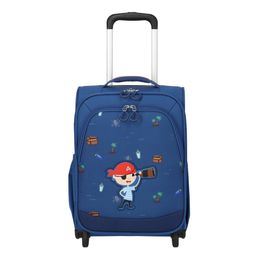 Kinderkoffer Travelite "MINIMOVER 2w", Gr. B/H/T: 31 x 44 x 20 19, blau, Polyester, festlich, Koffer, Kindertrolley Aufsteckfunktion