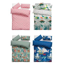 Lüttenhütt Kinderbettwäsche LÜTTENHÜTT "CUDDLEE", weiß (safari), B/L: 135cm x 200cm, 1 Stk., 1 Stk., Renforcé, B/L: 40cm x 80cm, 2 Stk., Renforcé, Obermaterial: 100% Baumwolle, Bettwäsche, in vielen Designs: Dino,Einhorn,Weltraum,Baustelle,Herz,Trecker,Safari
