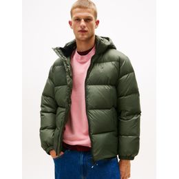 Steppjacke Tommy Jeans "TJM ESSENTIAL DOWN JACKET EXT", Herren, Gr. L, grün (pewter grün), Web, Obermaterial: 100% Polyamid. Futter: 100% Polyester, casual, Jacken, Daunenjacke, Übergangsjacke Winterjacke Outdoorjacke Gefüttert