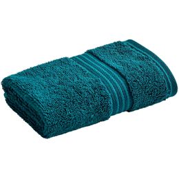 Waschlappen Christy "SUPREME", blau (kingfisher), B:33cm L:33cm, Walkfrottier, Waschlappen, Premium-Waschlappen in Luxusqualität, 650g/m², 33x33cm, 6er Set