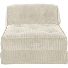 Sessel Inosign "Pia", beige (creme), B:83cm H:77cm T:83cm, 100% Polyester, Sessel, Lounge-Sessel, Loungesessel aus Cord, in 2 Größen, Pouf-Funktion.