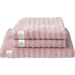 Handtuch Set Dyckhoff "Wecycled", lila (mauve), 3 Stk., Walkfrottier, Walkfrottier, Walkfrottier, Handt&uuml;cher, 2 Handt&uuml;cher (50x100cm), 1 Duschtuch (70x140cm)