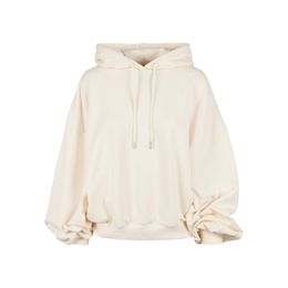 Rundhalspullover Urban Classics "Urban Classics Damen Ladies Organic Oversized Terry Hoody", Damen, Gr. XL/XXL, beige (sandweiß), 100% Baumwolle, unifarben, Casual, oversize, ohne Ausschnitt, Pullover