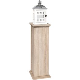 Container FMD "Essex", beige (eiche nb), B:30cm H:88,5cm T:30cm, Holzwerkstoff, Schränke, Beistelltisch Blumentisch Holz-Beistelltische, Breite 30 cm