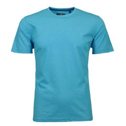 T-Shirt Ragman, Herren, Gr. 3XL, blau (ibiza blau, 742), 70% Baumwolle 30% Polyester, slim fit, Rundhals, Shirts