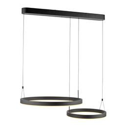 Paul Neuhaus Pendelleuchte "ESKO", schwarz, 2, Ø 0cm H: 60cm, 1 Stk., Leuchten, CCT - über Fernbedienung, dimmbar über Fernbedienung, Memory