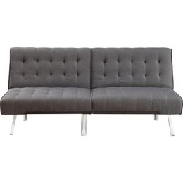 Sofa "Pierre", grau, B:180cm, ATLANTIC HOME COLLECTION, Sofas, Schlafsofa 2-Sitzer-Sofa, mit verstellbarer R&uuml;ckenlehne, mit Wellenunterfederung