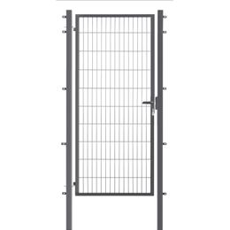Zauneinzelt&uuml;r GARDEN 'N' MORE "Einzeltor Excellent", grau (anthrazit), B:100cm H:200cm, Stahl, Tore, 203 cm hoch, anthrazit