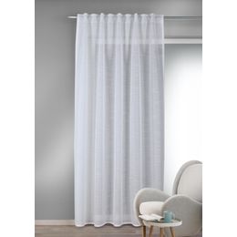Gardine HOMING "Liv" Gr. 1, wei&szlig;, B:135cm H:245cm, Polyester, Gardinen, Gardine, Fertigschal