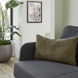 Dekokissen ANDIAMO "Cord Kissen Emy, Kissenhülle mit Füllung", grün (olive, cord unifarben), B:50 H:12 L:30, Polyester, Dekokissen_Sitzkissen_Kissenhüllen, Sofakissen, eckig, 40x40 oder 30x50 cm, auch als 4er Set erhältlich