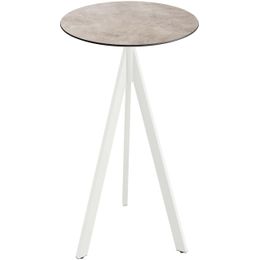 Klapptisch Essentials "Infinity", beige (weiß, moonstone, weiß), B:70cm H:110cm T:70cm, Pulverbeschichteter Stahl + HPL Tischplatte, Tische, in verschiedenen Ausführungen
