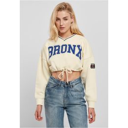 Sweater Fubu "Fubu Damen", Damen, Gr. L, weiß (sanftes weiß), 80% Baumwolle, 20% Polyester, bedruckt, Sweatshirts