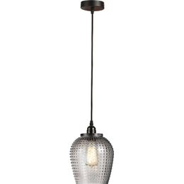 Kayoom Hängeleuchte "Riva", grau, 1, Ø 18cm H: 27cm, 1 Stk., Leuchten, handgefertigt, modern